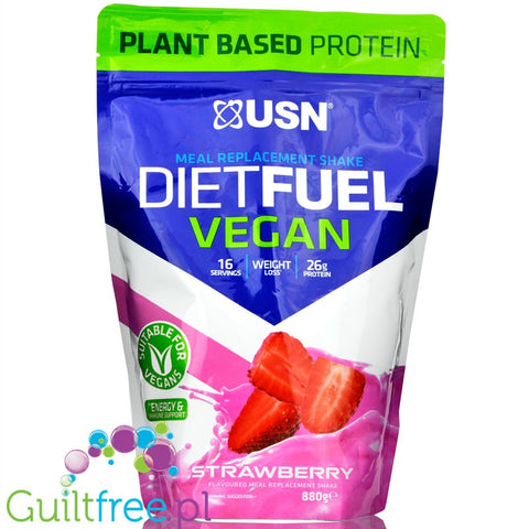 USN DietFuel Vegan Protein Meal Replacement Strawberry - wegański kokt ...